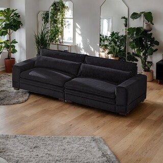 104.72'' Mid-Century Modern Fabric Couches, With Corner-Blocked Frame ...