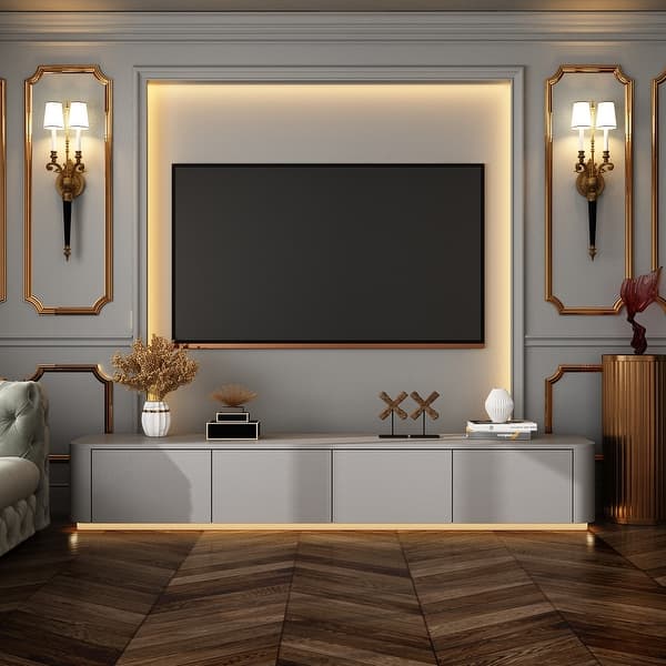 70.9" Chic Spectrum Entertainment Center TV Stand with Mood Lighting ...