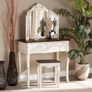 Levron Classic and Traditional Two-Tone Walnut Brown and Antique White ...