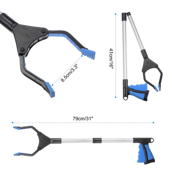 Grabber Tool 31" Extra Long Extension Foldable Pick Up Stick Magnetic ...