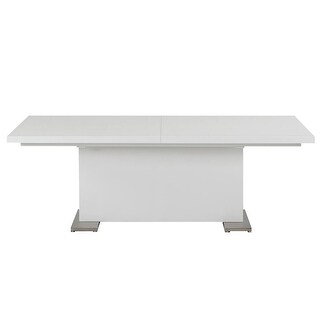 Cid 87-126 Inch 2 Tier Extendable Dining Table, Modern Pedestal Base ...