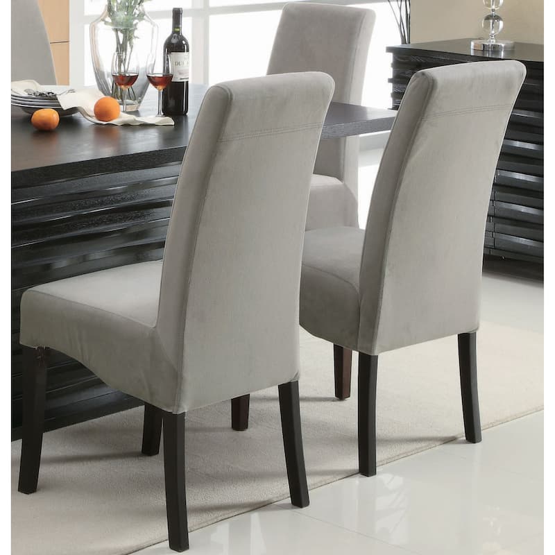 Classic High Back Grey Upholstered Dining Chair (Set of 2) - Overstock ...