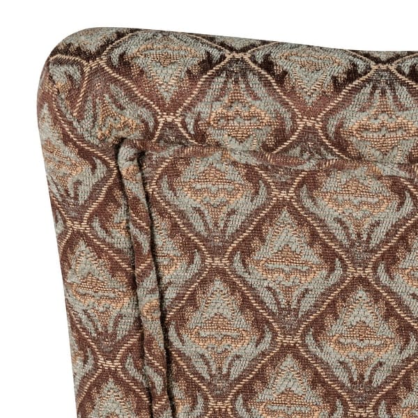 HomePop Modern Parson Blue/ Chocolate Damask Diamo - N/A - On Sale ...