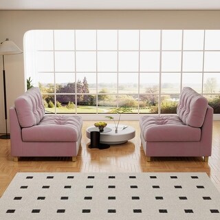 90.5 inch Cloud compression sofa, Love seat sofa, frosted velvet ...