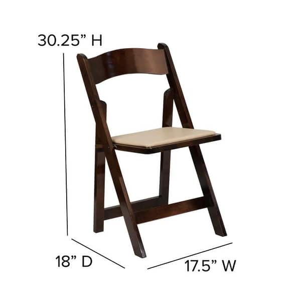 Wood Folding Chair for Event Venues Chairs with Vinyl Padded Seat - Bed ...