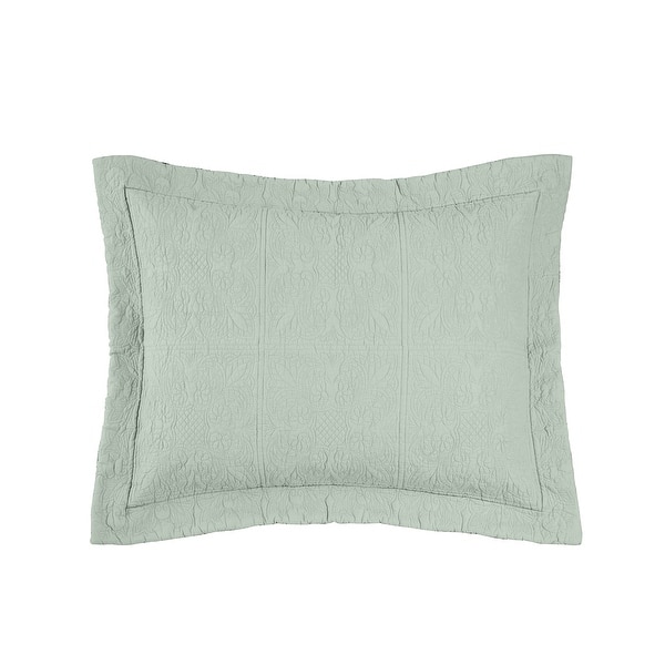 20" x 26" Sea Glass Matelasse Standard Sham - Bed Bath & Beyond - 36553494