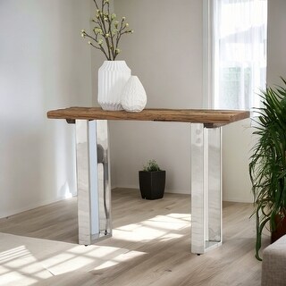 Handcrafted Rustic Glam Console Table with Reclaimed Wood and Iron ...