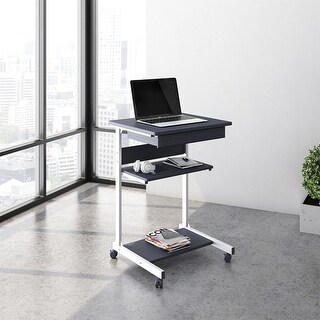 Rolling Laptop Cart with Storage, Graphite - Bed Bath & Beyond - 34795834