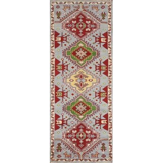 Tribal Heriz Serapi Oriental Runner Rug Hand-knotted Wool Carpet - 2'7 ...