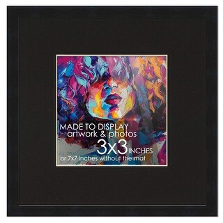 3x3 In Frame Black Matted for 3x3 In Picture or 7x7 Art Poster Without ...