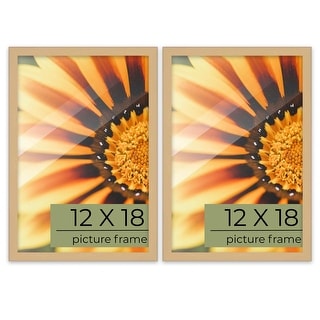 12x18 Picture Frame Set of 2 Natural Wood Picture Frames for Gallery ...