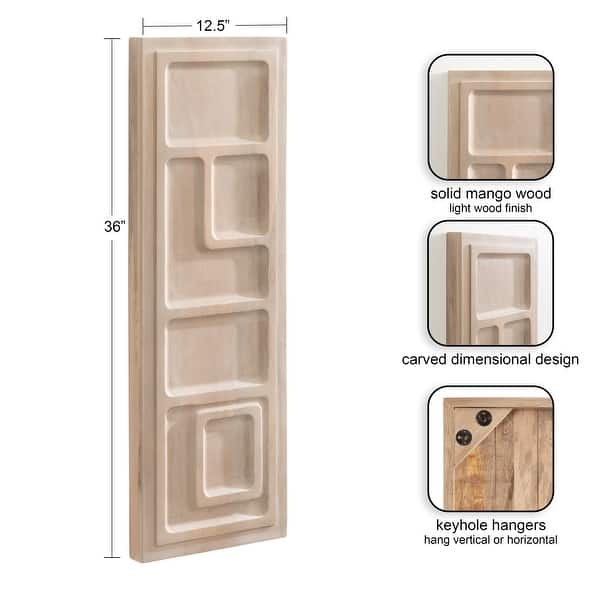 Kate and Laurel Yuvan Wood Carved Art Plaque - Bed Bath & Beyond - 39697606