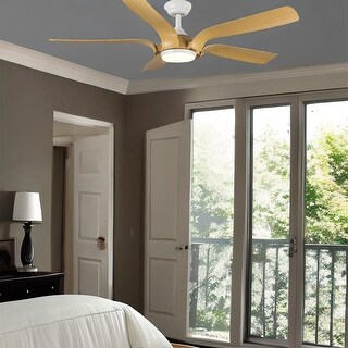 56"Integrated LED Ceiling Fan with LED Light and DC Motor - N/A - Bed ...