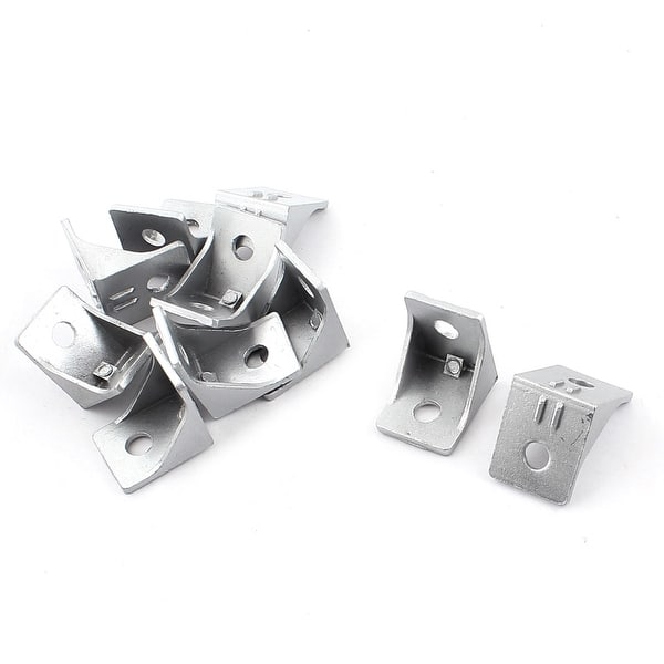 34mm x 34mm 90 Degree Fastener Door Angle Bracket Silver Tone 10pcs ...