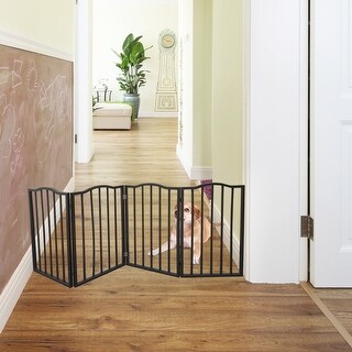 Indoor Barrier for Small Dogs and Cats, Foldable Free-Standing Arc ...