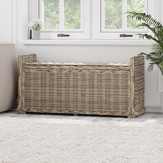 Rattan Hallway Storage Bench - Bed Bath & Beyond - 36289126