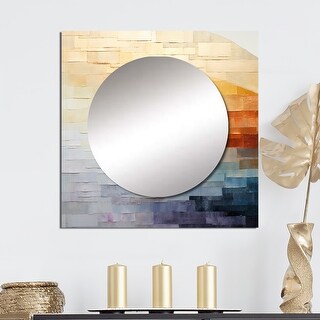 Designart "minimalism Colors in Harmony" Rainbow Wall Mirror ...