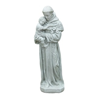25" marble finished st anthony outdoor statue decoration - Bed Bath ...