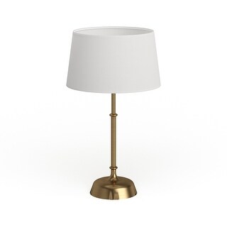 Nourison 13" Round Ceramic Table Lamp with Pleated Shade - On Sale ...