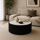 GDFStudio - Modern Sintered Stone Top Round Coffee Table with PU ...