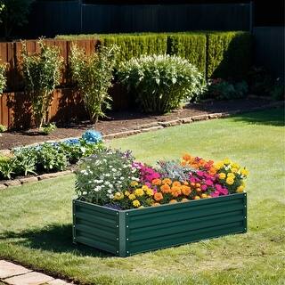 Outsunny Raised Garden Bed,Galvanized Planter Box Raised Bed - Bed Bath ...