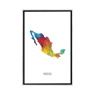 iCanvas "Mexico Map" by Michael Tompsett Framed - Bed Bath & Beyond ...