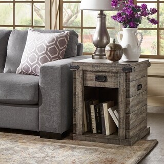 Holt Reclaimed Grey Finish 1-drawer End Table by iNSPIRE Q Artisan ...