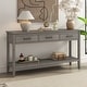 3-Drawer Console Table for Entryway, Narrow Sofa Tables Entryway Table ...