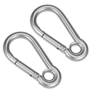 3.52"/89.45mm Stainless Steel Carabiner Spring Snap Link Hook Clip ...