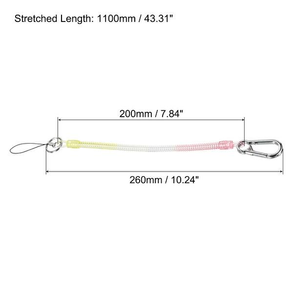 Retractable Coil Spring Keychain with Big Ring, 1 Pack Plastic - Bed ...