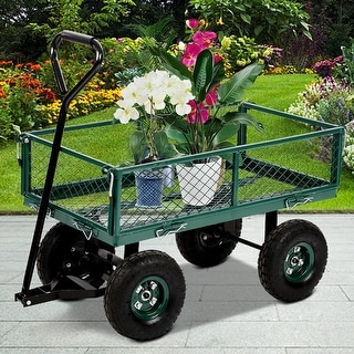 Garden Cart Yard Dump Wagon Cart 400lb Weight Capacity Lawn Utility ...