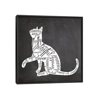 iCanvas "Cat Vocabulary" by Erin Clark Framed Canvas Print - Bed Bath ...