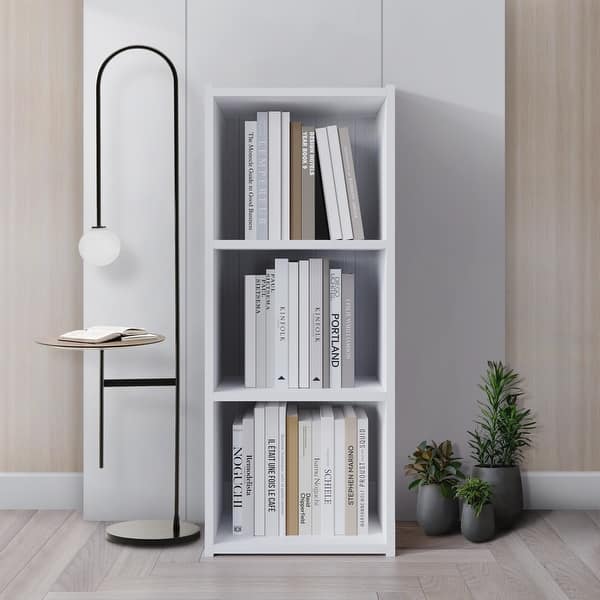 CraftPorch Simple Wooden 3-cube Shelves Bookcase - Bed Bath & Beyond ...