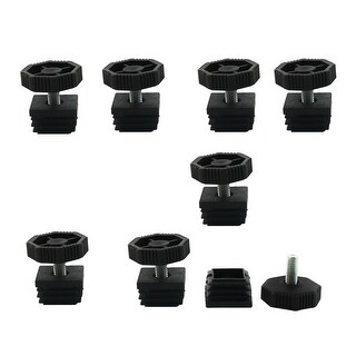 Furniture Glide Leveling Feet 30x30mm Square Tube Inserts Kit 8 Sets ...