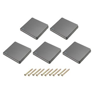 Light Switch Wall Push Button 1 Gang 1 Way Grey 250V 10A 86mmx86mm Pack ...