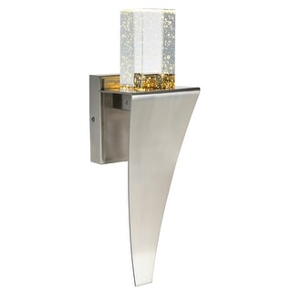 Catania Integrated LED 5in Satin Nickel Wall Light - Satin Nickel - Bed ...