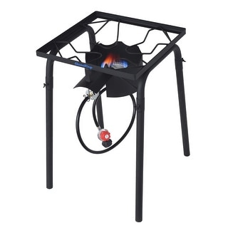 FlameKing Heavy Duty 100K BTU Turkey Fryer Single Propane Burner Stove ...