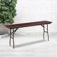 6-Foot Mahogany Melamine Laminate Folding Training Table - Bed Bath ...
