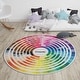 Crayola Color Wheel Multicolor Striped Area Rug By Well Woven - Bed ...