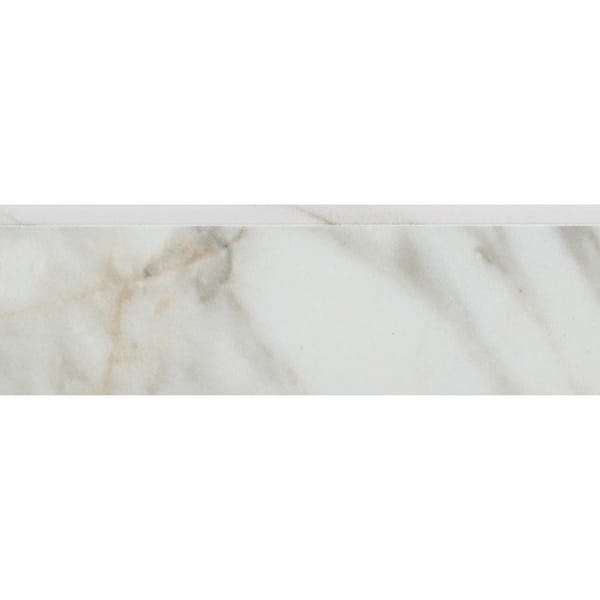 Porto 2x24 Calacatta Gold Polished Porcelain Bullnose Tile Trim - 2 x ...
