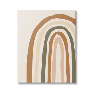 Stupell Neutral Tones Rainbow Stretched Canvas Wall Art, Design by ...