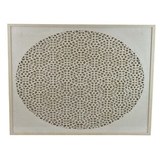 40 Inch Carved Cutout Design Wall Art Decor Frame with Grey Finish - 39 ...