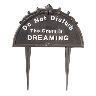 What On Earth Do Not Disturb Lawn Sign - Outdoor Cast Iron Yard Stake ...