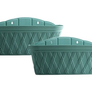 Agfabric 17 in. Garden Planter Rectangular Plastic Planter Self ...