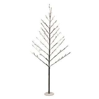Pre-lit Frosted Twig Christmas Tree - 3' - Warm White LED Lights - Bed ...