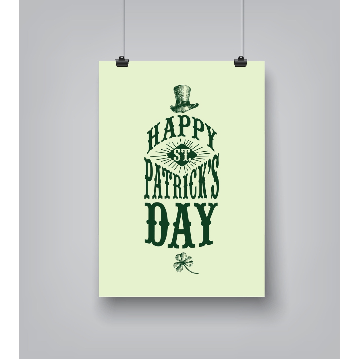 Happy St Patricks Day By Motivated Type Poster Art Print Wall Art