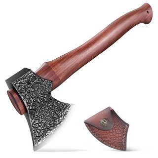 Camping Axe Set Gift for Men and Father Hand Forged Survival Hatchet ...