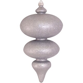 Silver Glittering Jumbo Shatterproof Finial Ornament 15" (380mm) - Bed ...