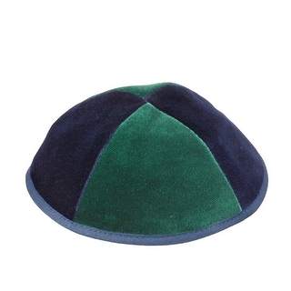 4 Part Navy & Green Yarmulke With Rim - Bed Bath & Beyond - 24233529