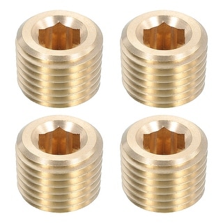 Brass Pipe Plug Fitting, Male Hex Counter Sunk Plug, Internal Thread ...